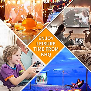 Mini Projector - Full HD 1080P Portable Home Theater Projector Pocket Projector Outdoor Movie Projector for Outdoor Yard, Travel, Camping, High Brightness and Large Screen(#2)