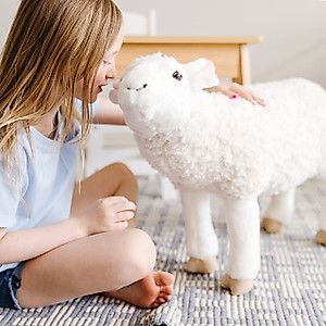 Melissa & Doug Giant Lifelike Sheep Plush - 2 Feet Tall Stuffed Animal Toy for Ages 3+