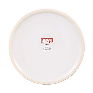 Marvel Comics Avengers Ceramic Dog Bowl, 6-Inch | White Ceramic Dog Bowl with Official Avengers Characters and Logo | Medium Dog Food Bowl or Water Bowl for Dry and Wet Food | 3.5 Cups 28 oz