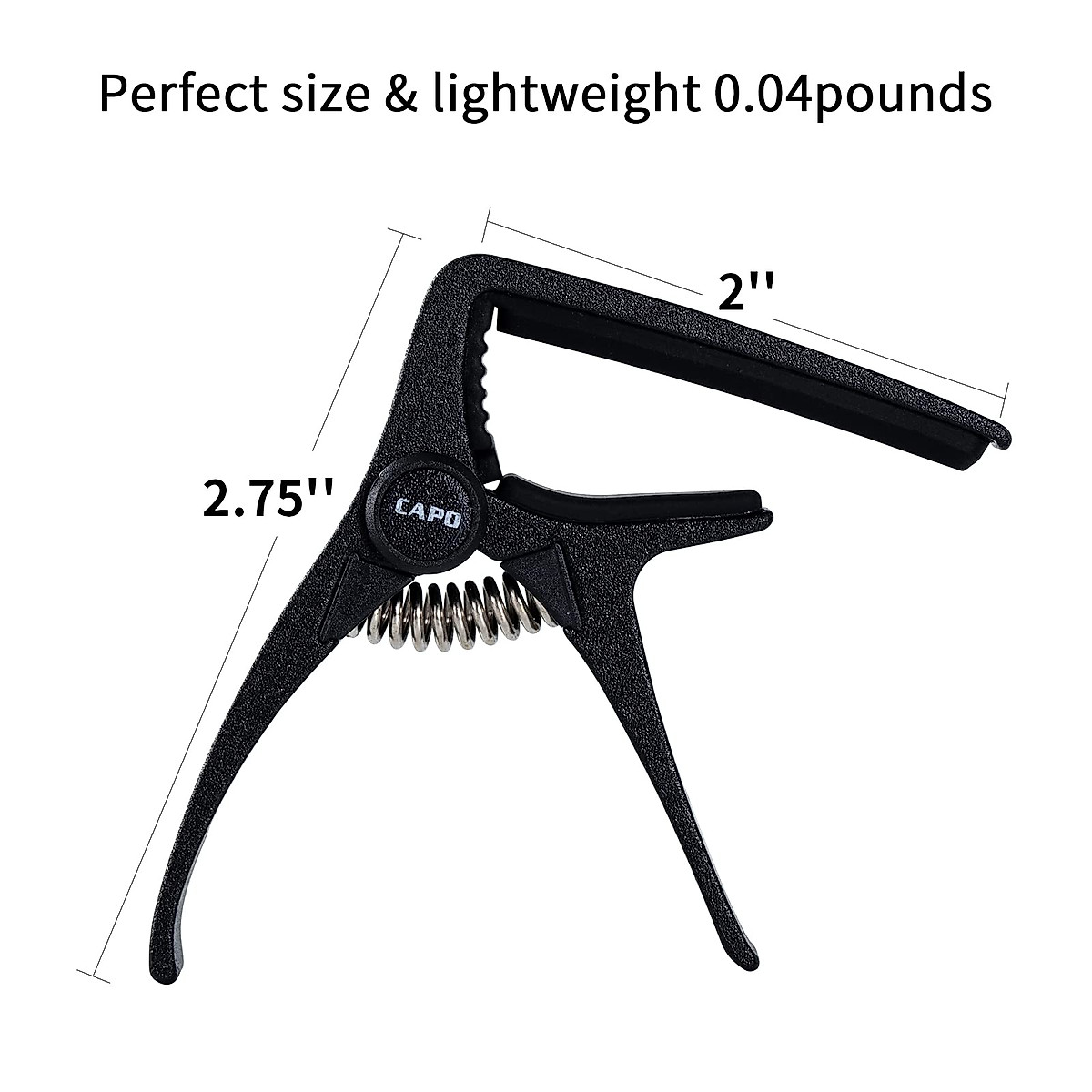 Mini 4 String Guitar Capo, Professional Ukulele Capo for Soprano Tenor Concert Ukuleles Banjos Mandolin(BLACK)