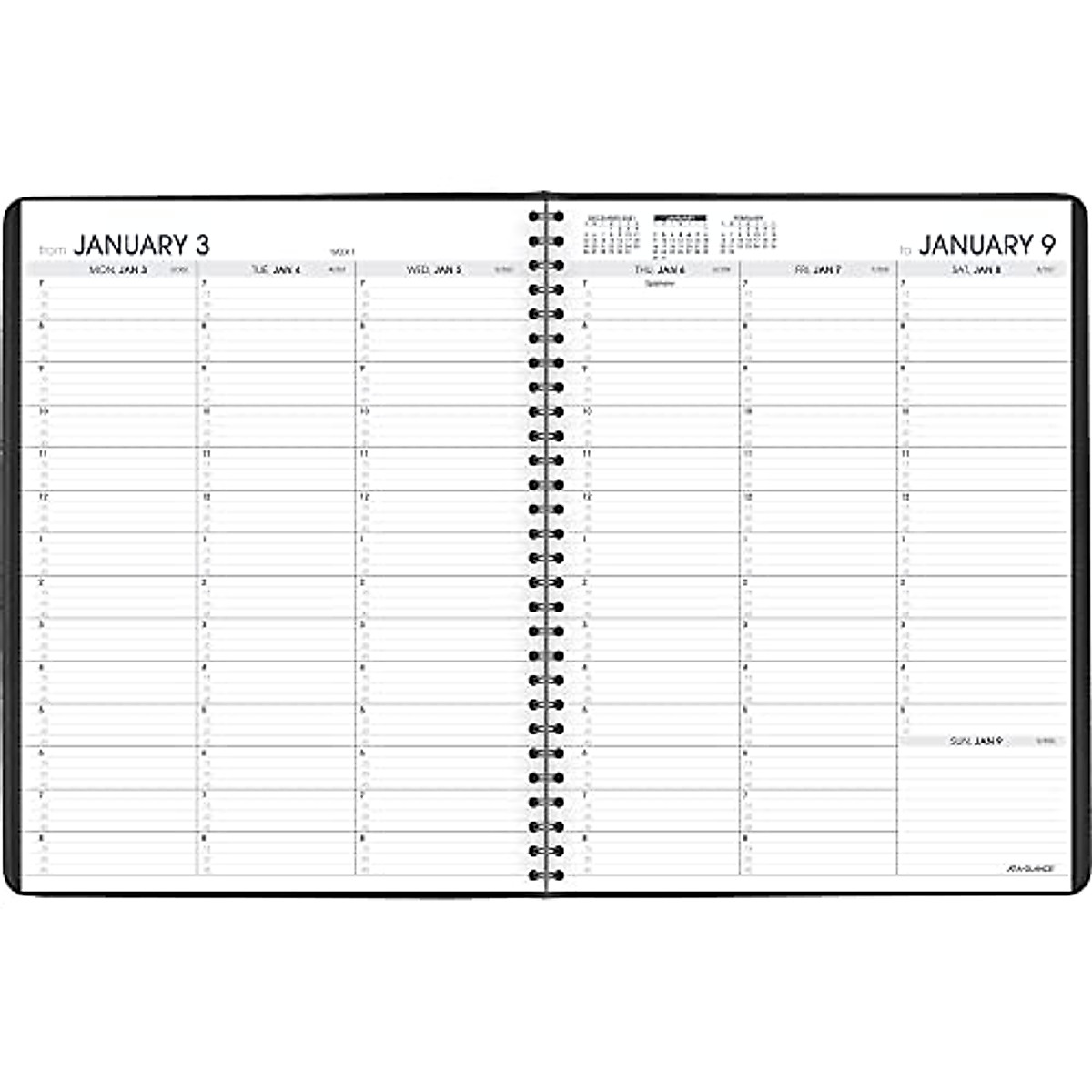 2022 Weekly Appointment Book & Planner by AT-A-GLANCE, 8-1/4" x 11", Large, Black (7095005)