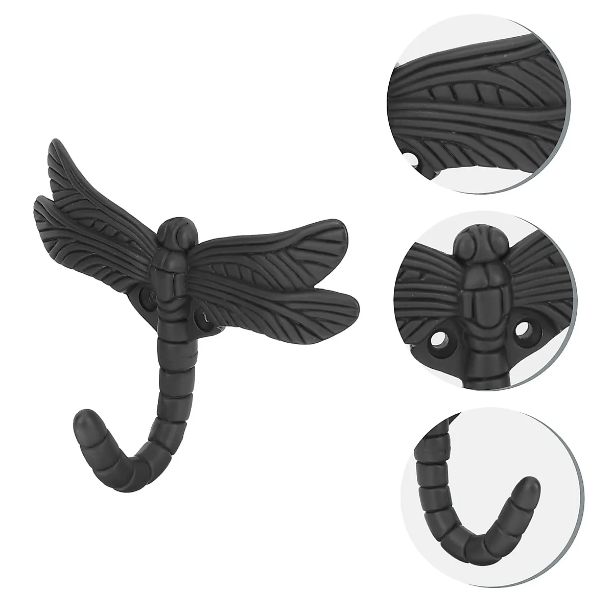 Cabilock 5 Sets Dragonfly Hook Wall Mounted Key Holder Outdoor Decor Plain Hats Bag Wall Door Hooks Robe Hooks Dragonfly Key Hanger Retro Wall Hanger Dragonfly Hanger Jacket Bath Towel
