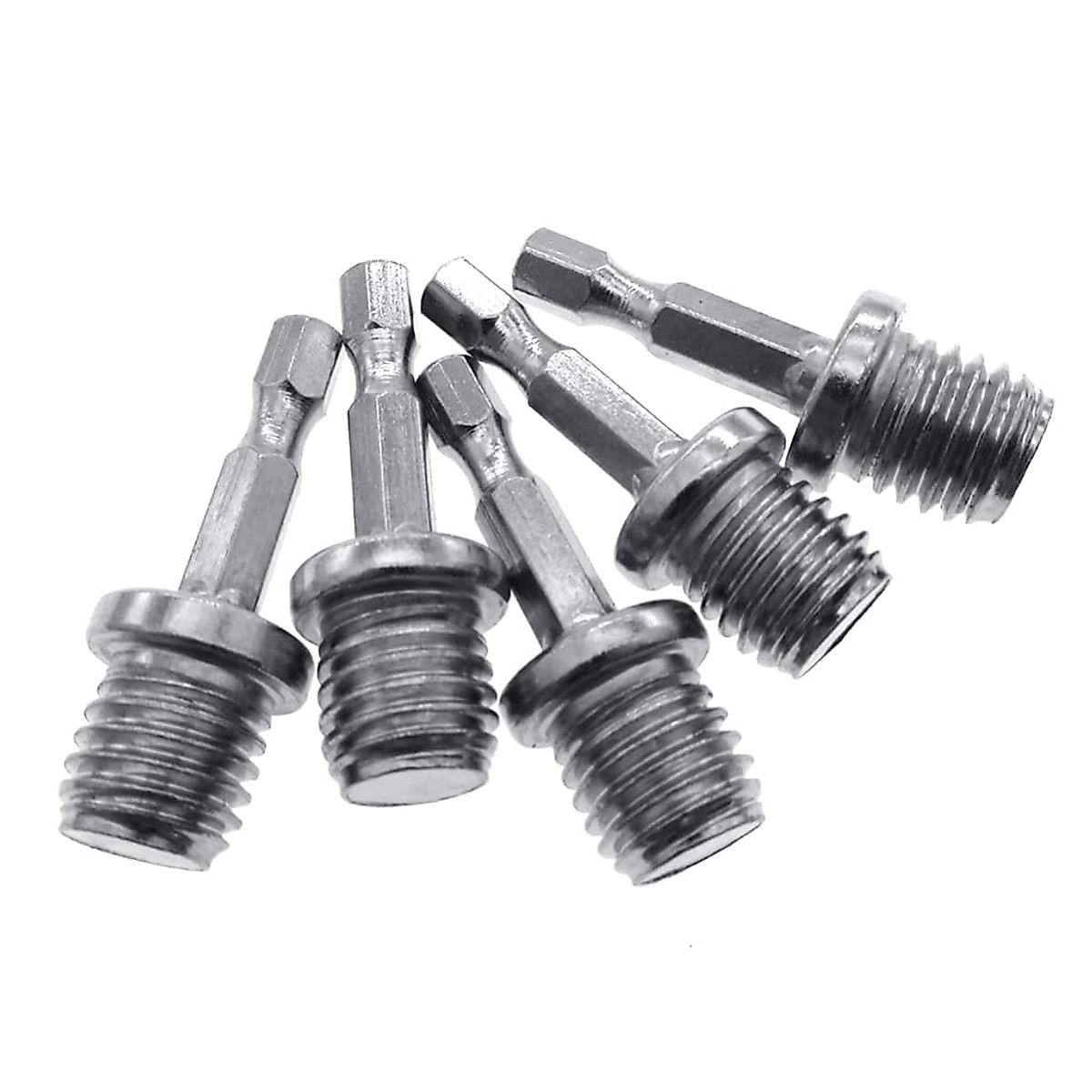 HUIFACAI 2 Pcs/Set M14 Hexagon Connecting Rod Adapter Drill Chuck 1/4 Connecting Rod Stainless Steel Parts 1/4 Connecting Rod Adapter Drill Chuck M14 2x Stainless Steel