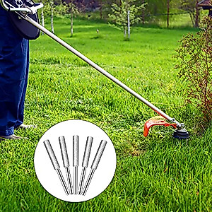 PRECIHW 10 Pack Chainsaw Sharpener Stone, Burr Grinding Stone File, Polishing Grinding Tool Grinding Bits for Chainsaw Sharpener, Grey, 3/16 Inch/ 4.8 mm