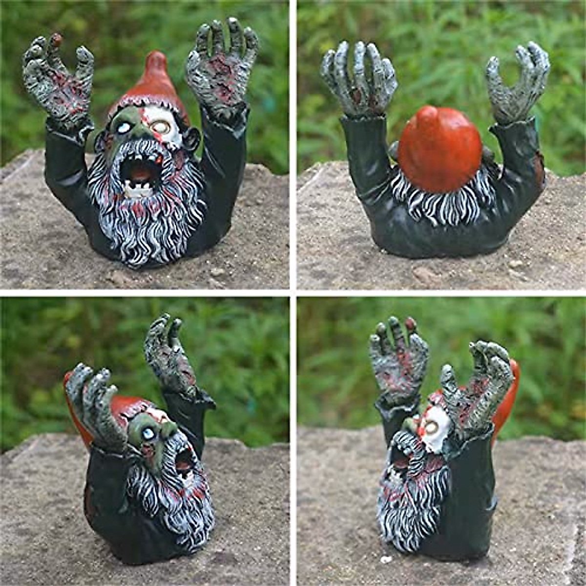 SDASF ZWFDC Resin Zombie Gnomes Garden Gnomes Garden Decor, for Garden Sculptures & Statues Outdoor Decorations for Patio Walking Dead Gnome Zombie Gnome- 4.13inch
