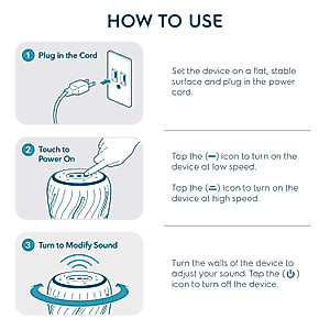 AccuMed White Noise Machine with Real Fan, Adjustable Volume, Non-Looping Sound Machine for Sleeping, Adults and Baby, Night Light, Privacy for Office, Sleep, Relaxation, Travel Portable (AC-WN106)