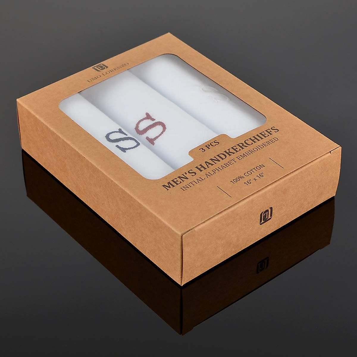 Monogrammed Handkerchiefs for Men - Soft Hankies for Men + Great Monogrammed Gifts - Intial S