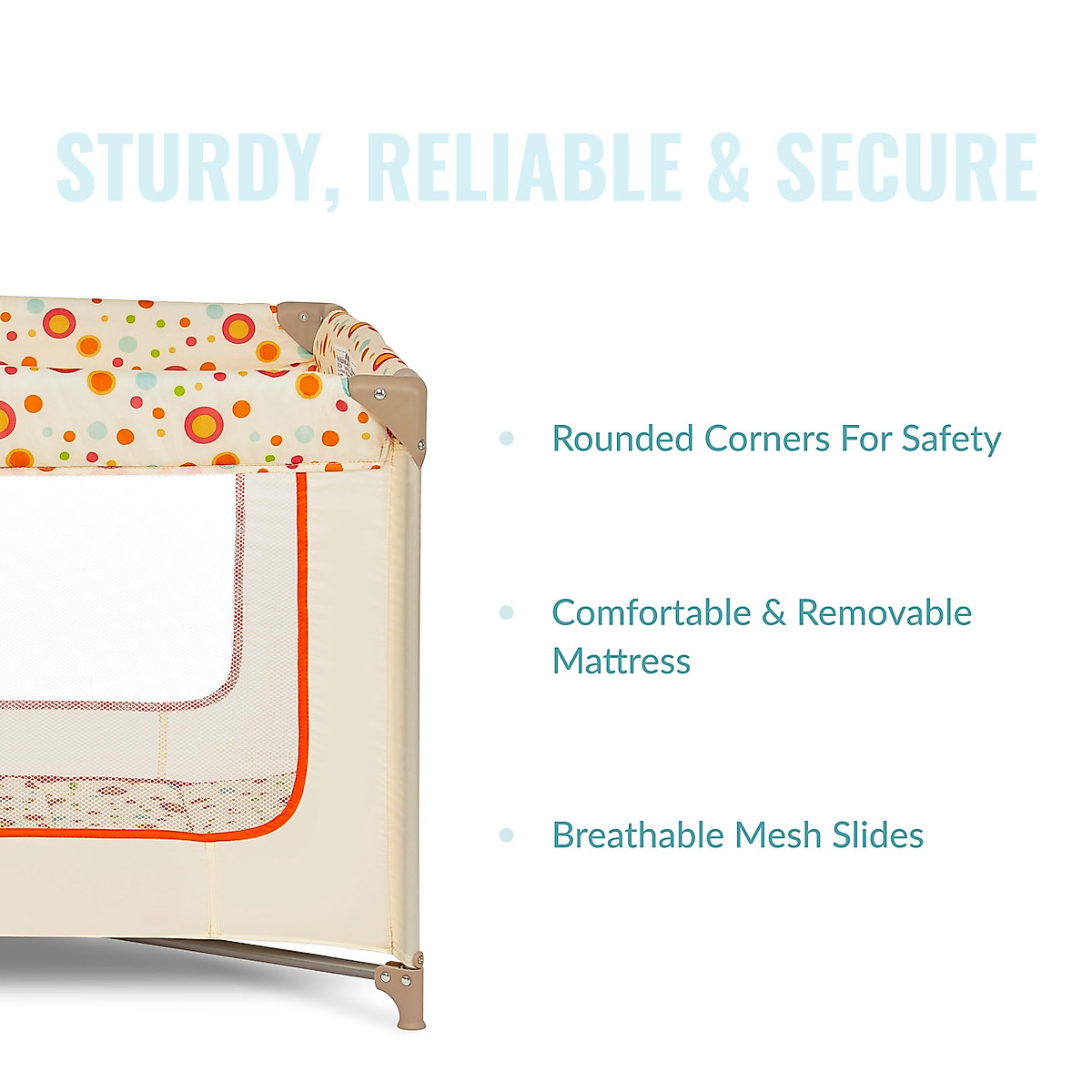 Zodiak Portable Playard with Carry Bag & Shoulder Strap, Beige