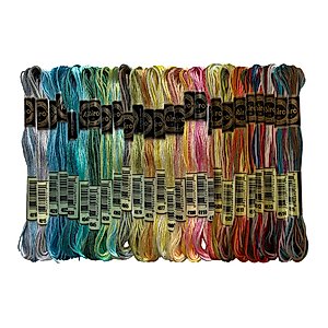 26 Gorgeous Color Variations Floss Variegated Cross Stitch Threads, Set B