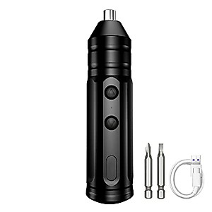 CALIDAKA Cordless Electric Screwdriver Kit Mini Drill 250 RPM,USB Rechargeable Power Screwdrivers Set,Portable Automatic Home Repair Tool Kit with USB Cable