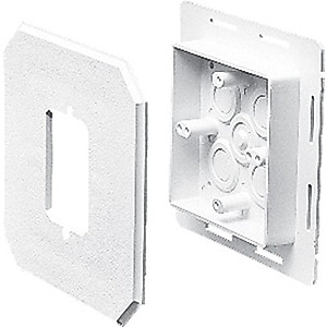 Arlington 8081F Siding Box Kit For Fixtures and Receptacles, Cover with Flanges, White