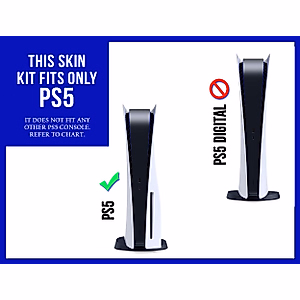 3D Carbon Fiber Silver - Air Release Vinyl Decal Mod Skin Kit by System Skins - Compatible with PlayStation 5 Console (PS5)