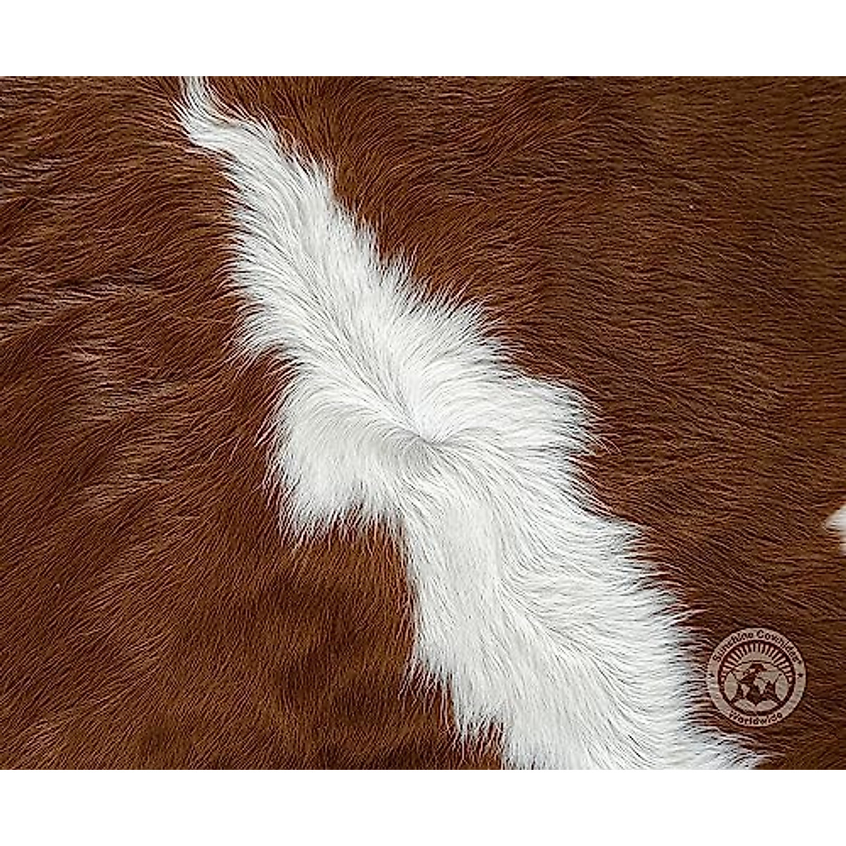 Genuine Calfskin Hereford Calf Hide Cow Skin Cowhide Rug Leather Area Rug 3 x 3 ft.