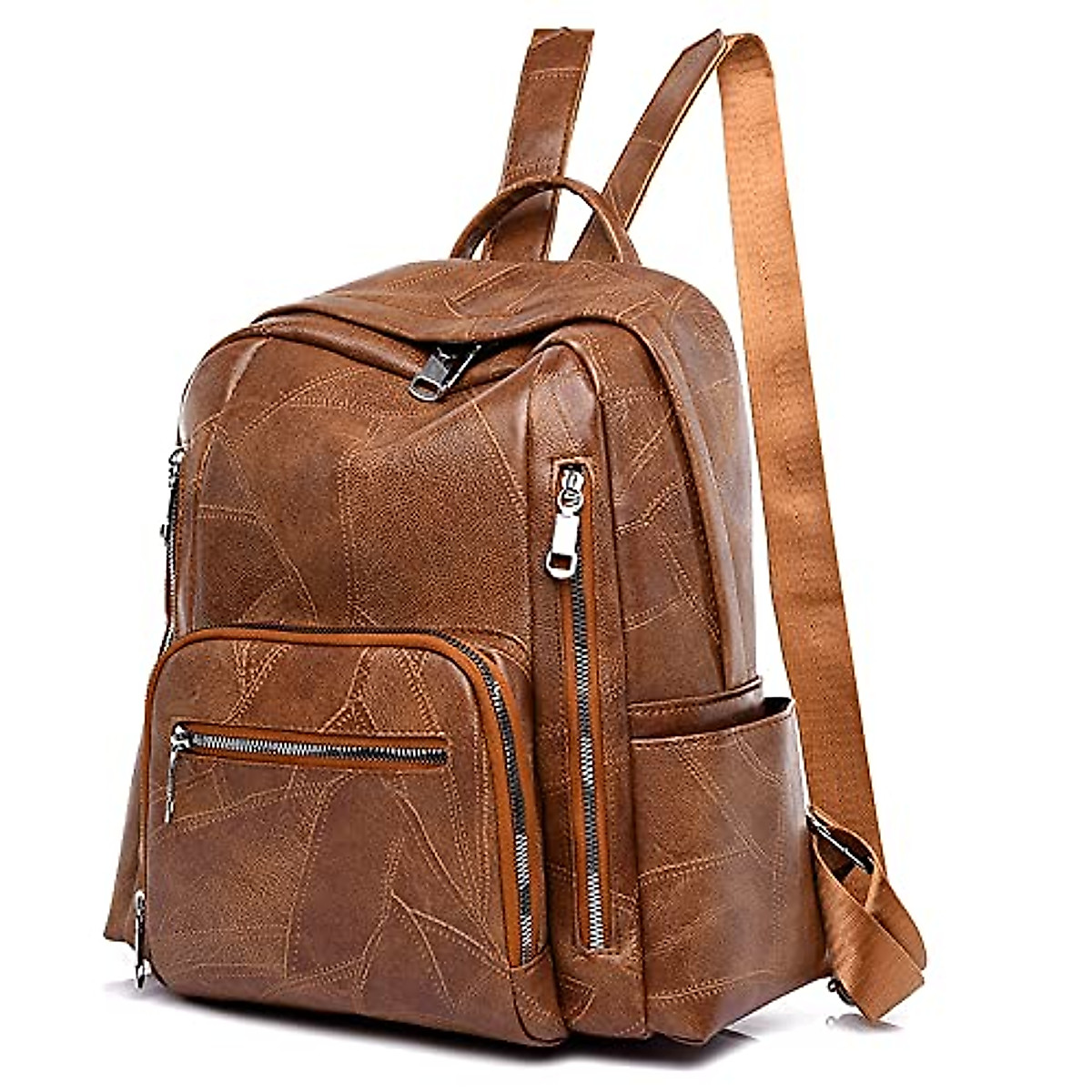 XIA WEI SI Women's Backpack Purses Multipurpose Vintage Handbag Shoulder Bag PU Leather Fashion Travel bag (Brown)