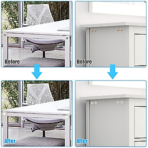 SUNJOYCO 1010 Pcs Screw Hole Covers, 10 Sheets Self-Adhesive Screw Hole Stickers, Dustproof Screw Cover Caps White, 12mm 15mm 21mm