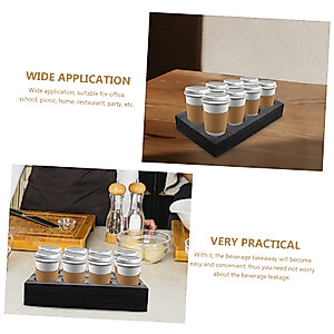 Mobestech Milk Tea Cup Holder Car Table Tray Beverage Takeout Accessory Foam Cup Holder Bike Stand Foam Drink Carrier Holder Trays Outdoor Trash Can Bracket Clip Travel Drinks Pearl Cotton