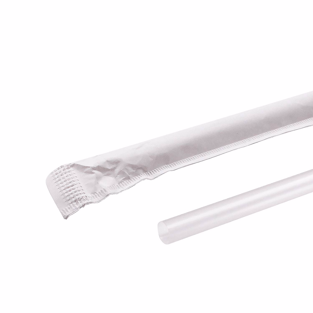 Karat C9095 10.25" Jumbo Straws (5mm Diameter), Paper-Wrapped,Clear (Case of 2000)