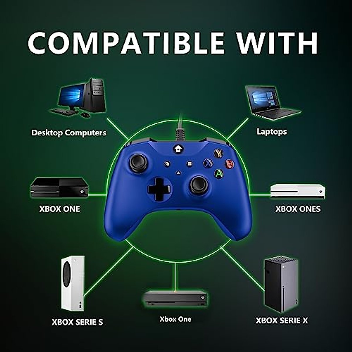 Upgraded】 YUYIU Wired Controller for Xbox Series X|S, Xbox One, Windows 10 and Above