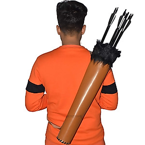 UNIVERSE ARCHERY Back Arrow Quiver | Genuine Cowhide Leather Arrow Holder | Traditional Handmade Quiver for Hunting & Archery Sports | Lightweight & Comfortable
