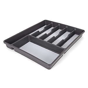 Copco Basics 6 Compartment Organizer, Charcoal Gray/Light Gray