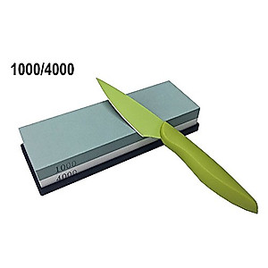 Mose Cafolo Premium Sharpening Stones Double Sided Grit 1000/4000 Whetstone - Kitchen Knife Sharpener Waterstone with Non-Slip Base