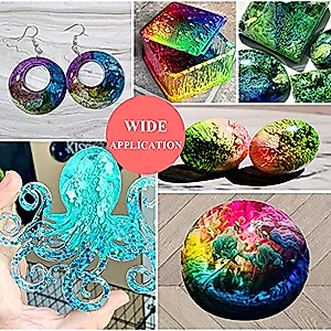 Alcohol Ink Set - 24 Vibrant Colors Alcohol Ink for Epoxy Resin, High Concentrated Alcohol-Based Ink for Resin Petri Dish, Tumbler Making, Coaster, Painting, Ceramic, Glass, Metal - 0.35oz/10ml Each