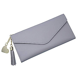 Womens Wallet Ultra Slim Pu Leather Credit Card Holder Clutch Hand holding trendy Wallets for Women(purple)