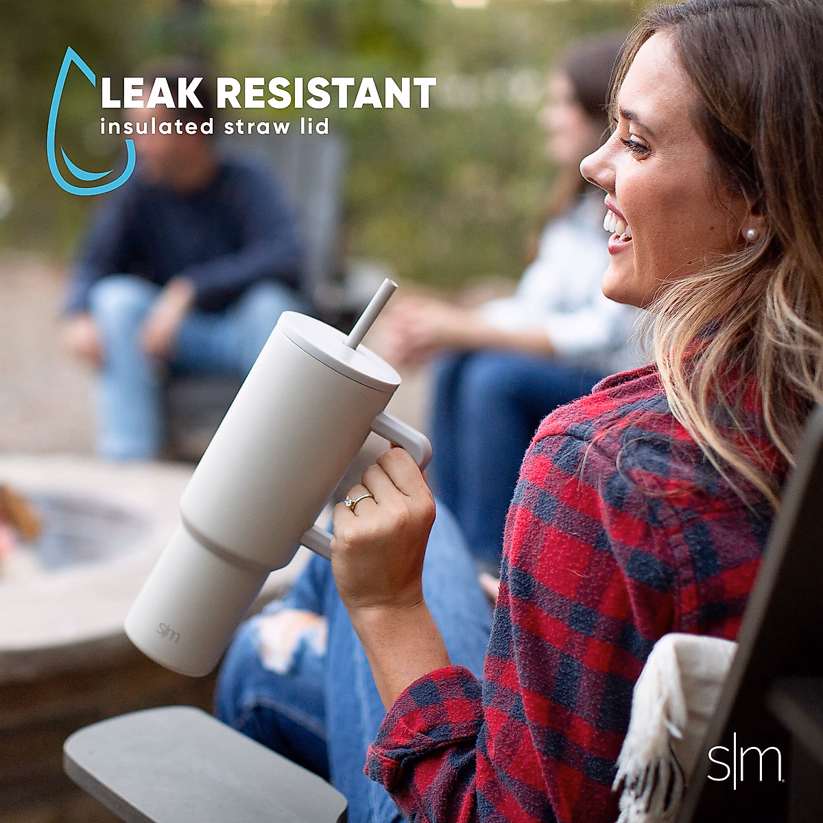 Simple Modern 40 oz Tumbler with Handle and Straw Lid | Insulated Reusable Stainless Steel Water Bottle Travel Mug Cupholder Friendly | Gift for Women Men | Trek Collection | Pink Candy Cane Toss