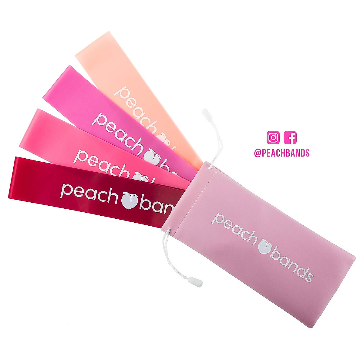 Peach Bands Resistance Bands Set - Exercise Workout Bands for Legs and Butt
