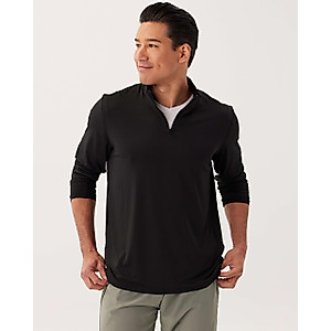 Real Essentials Mens Quarter 1/4 Zip Pullover Men Sweatshirt Long Sleeve Shirts 1/2 Athletic Fishing Dry Fit Shirt Gym Running Compression Golf Half Top Workout Sweatshirts, Set 3, L, Pack of 3