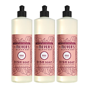 Mrs. Meyer's Liquid Dish Soap, Biodegradable Formula, Limited Edition Rose, 16 fl. oz - Pack of 3