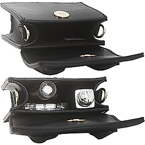 Nodeber Mini Crossbody Bag for Women Girls Synthetic Leather Flap Purse Styling Top-Handle Clutch Handbag Black