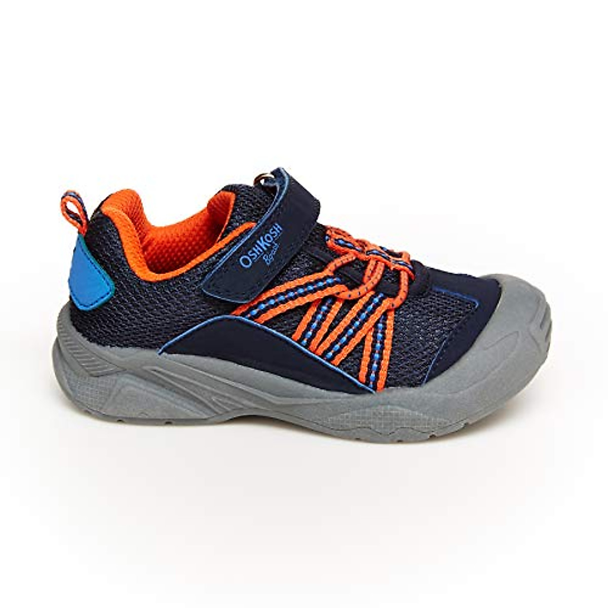 OshKosh B'Gosh Boy's TETI Bump Toe Sneaker, Navy, 4 Toddler