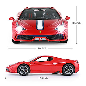 Rastar RC Car | Radio Remote Control Car 1/14 Scale Ferrari 458 Special A, Model Toy Car for Kids, Auto Open & Close, Red