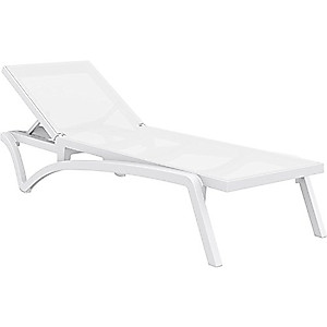 compamia pacific sling chaise lounge in white (set of 2)
