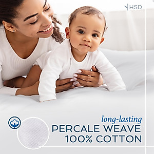 Hotel Sheets Direct 100% Cotton Sheets, Percale Sheets, Certified Made in Green, Cooling Hotel Sheets, Breathable & Crisp Bed Sheets, Deep Pocket 4 Pc Grey Sheets Set (Queen)