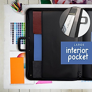 Art Portfolio Case 18x24 Artist Portfolio, With Handle & Adjustable Shoulder Strap And One Notebook B 5 Planner Waterproof, Portfolio Folder for Artwork, Art & Craft Portfolios, Art Portfolio Bag