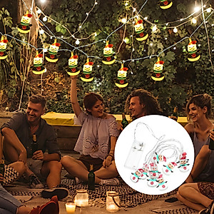ibasenice Christmas Fairy Lights Christmas String Lights 10leds Snowman Fairy Lights Battery Operated Xmas Tree Garland Rope Light Lamp for Indoor Outdoor Wedding Party Garden Decoration