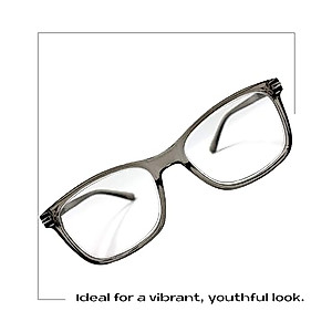 Readerest Blue Light Blocking Reading Glasses (Grey, 1.00 Magnification) Computer Eyeglasses With Thin Reflective Lens, Antiglare, Eye Strain, UV Protection, Stylish For Men And Women