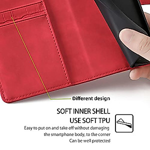 Fansipro Wallet Folio Case for Oppo Reno 2 F, Premium PU Leather Slim Fit Cover for Reno 2 F, 3 Card Slots, Portable, Red