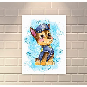 OzWood Crafts- Paw Patrol Wall Decor Poster Prints, Set of 6 FRAMELESS (8''x10''), Paw Patrol room decor for boys, Paw Set of 6 (8inchx10inch)