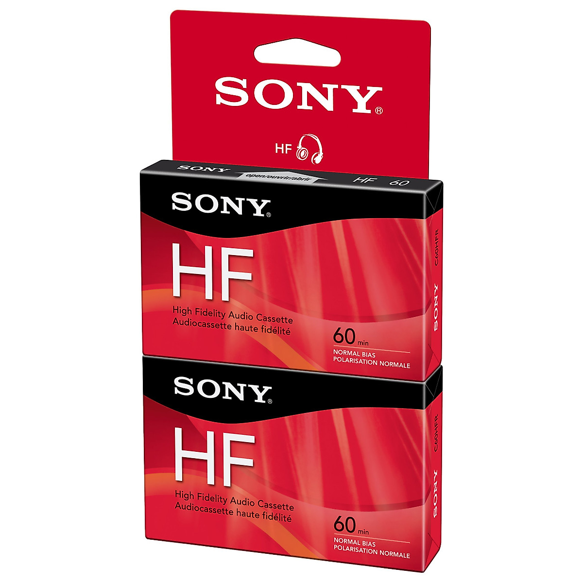 Sony C60HFR/2 60 Minute HF Audio Tape (Hang Tab)