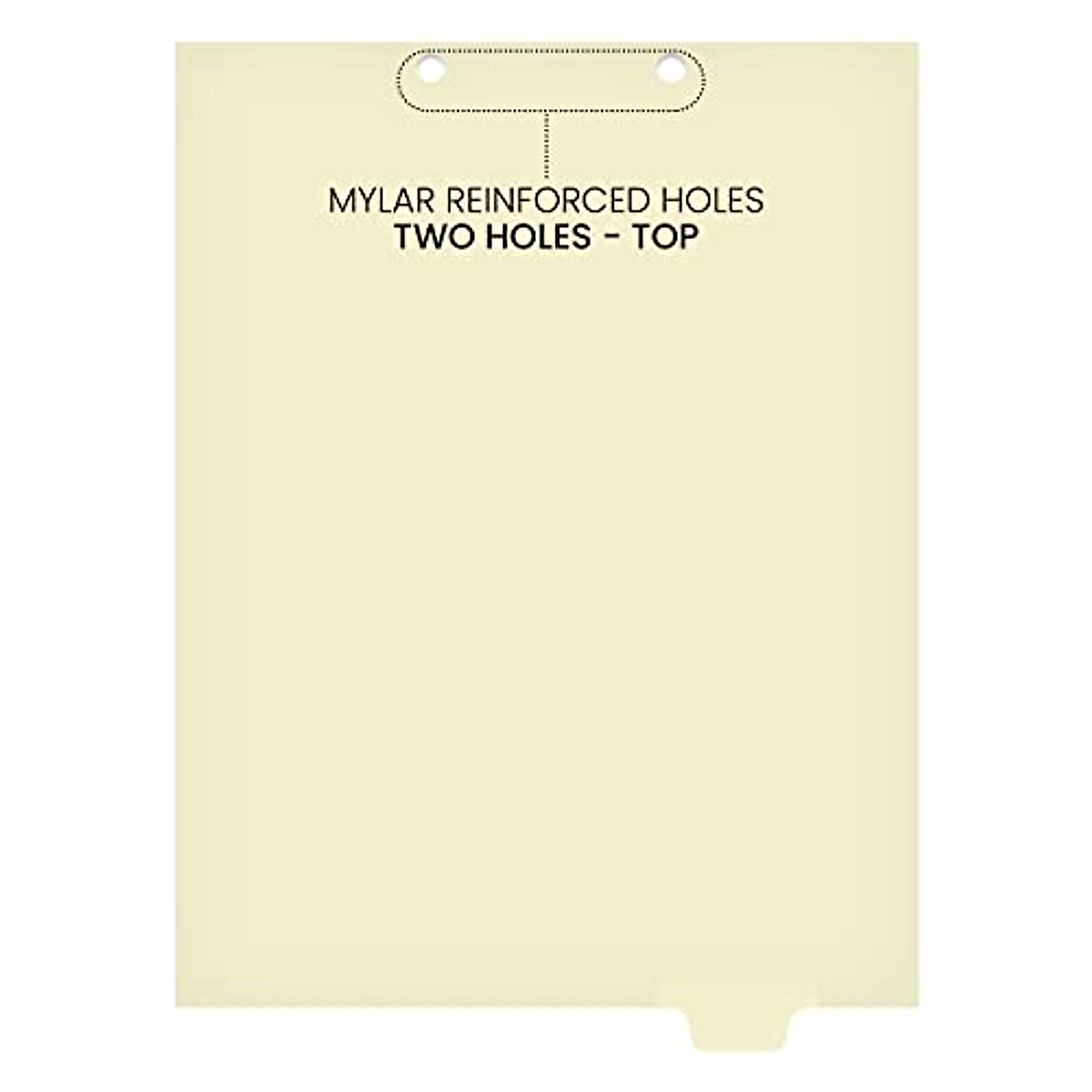 Individual Chart Divider Sheets Used to Build Chart Divider Sets for Medical Practices, 1/6th Cut, Tabs on Bottom, Position: #6, Blank (Pack of 100)