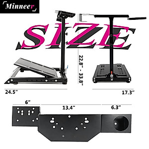 Minneer Wheel Cockpit PRO Steering Racing Wheel Stand Compatible with Lgitech G25, G27, G29, G920 Folding Gaming Compact Race Sim Cockpit, Wheel and Pedals NOT Included.