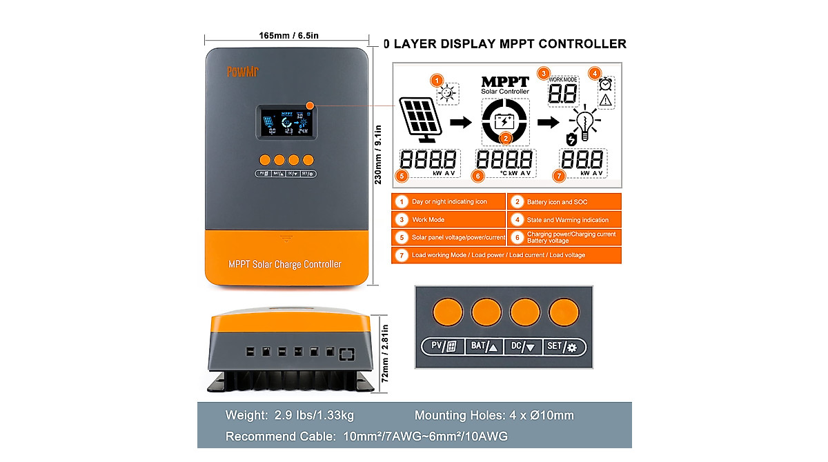 60A MPPT Solar Charge Controller for Efficient Charging