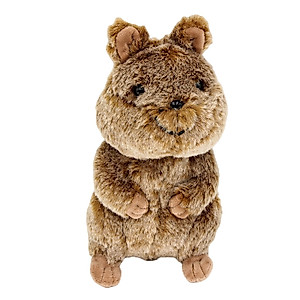 Whrigud Kawaii Quokka Kangaroo Plush Stuffed Animal Lifelike Short Tail Kangaroo Plushie Pillow Plush Toy Soft Stuffed Squirrel Pillows for Kids Gifts Home Decor 8.5'' (Quokka)