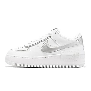 Nike Air Force 1 Shadow Womens White/Metallic Silver Size 7