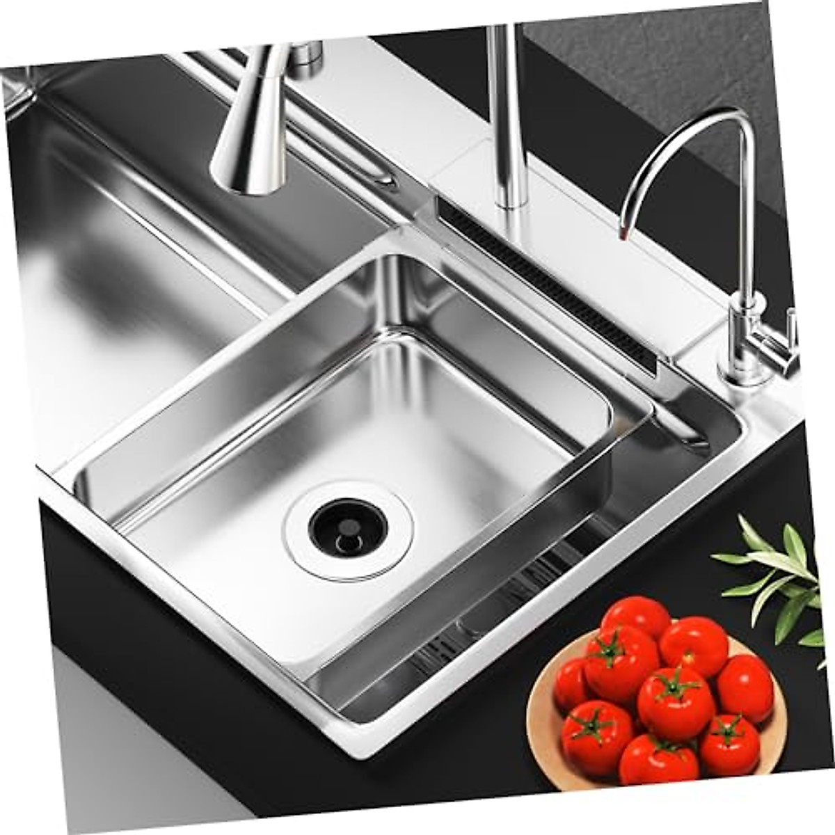 Homoyoyo Kitchen Sink Filter Sink Drain Strainer Push Type Sink Strainer Kitchen Sink Stopper Bathtub Drain Plug Drain Stopper Plunger Sink Strainer Kitchen Drain Stoppers Plastic Grey