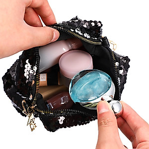 OULII Fashion Glitter Bag Handbag Party Evening Clutch Shoulder Bag for Women (Black)