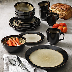 Gibson Home Bella Galleria 16 Piece Dinnerware Set, Taupe